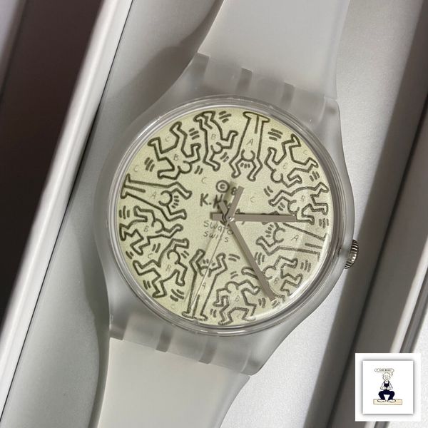 Swatch Special Keith Haring From The Archive Watch SO29Z145 41mm Clear ...