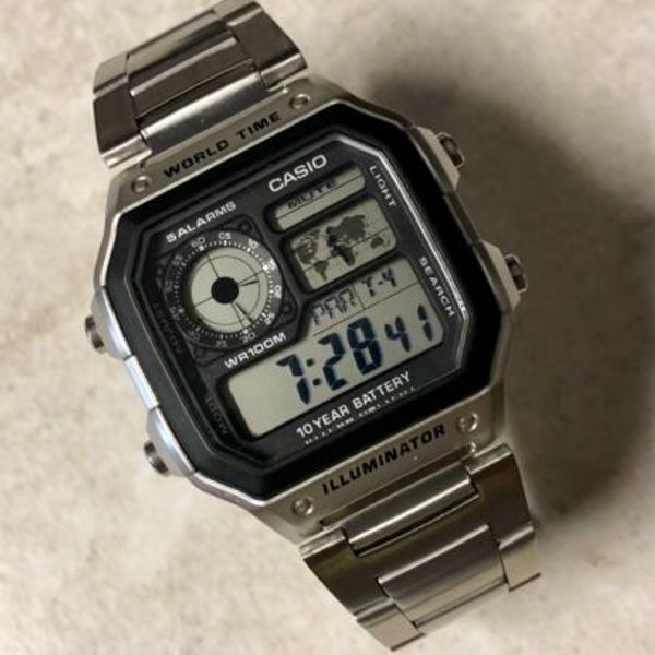 Casio AE1200WHD-1AV, Digital Watch, Chronograph, Alarm, World Time,10 ...