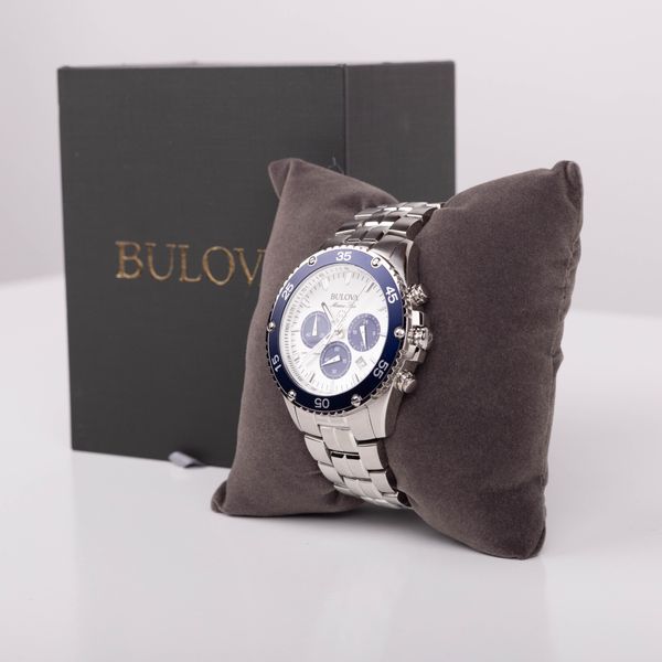 Bulova Marine Star Chronograph Stainless Steel Quartz Men's Watch ...