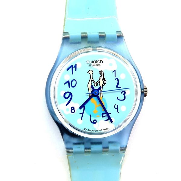 NEW Swatch Watch Ladies LITTLE COUPLE LN131 with Case Vintage 2000 ...
