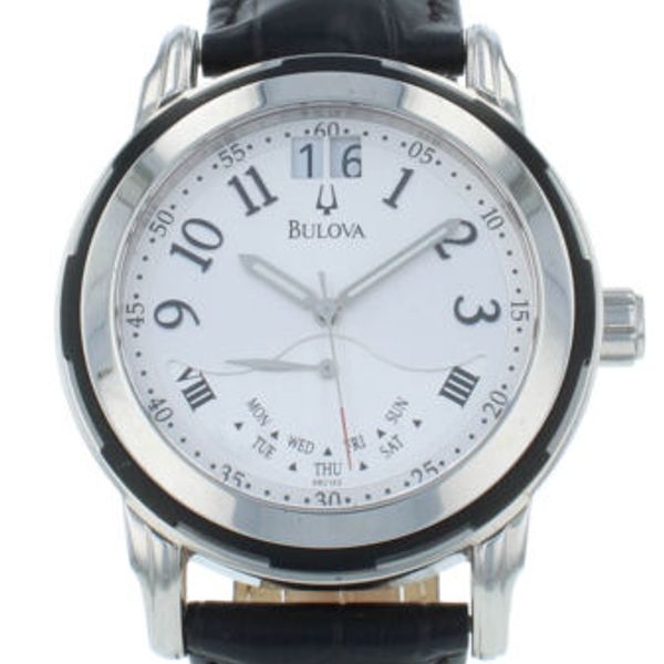 Bulova Accutron Exeter Silver Dial 43mm Big Date Quartz Men's Watch ...