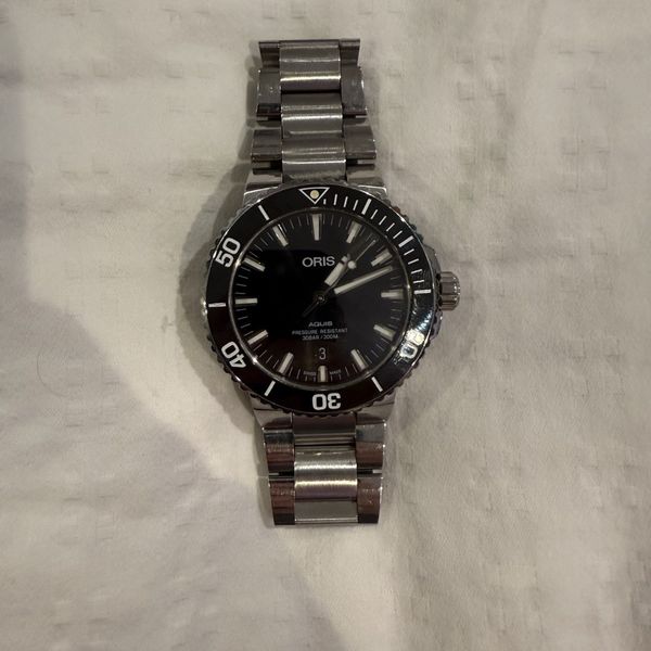 Oris Silver Aquis Watch! SWISS MADE! GREAT CONDITION! 30 BAR / 300 M ...