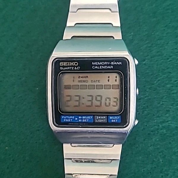 Vintage Seiko M354-5019 James Bond Moonraker Memory Bank Calendar Watch ...