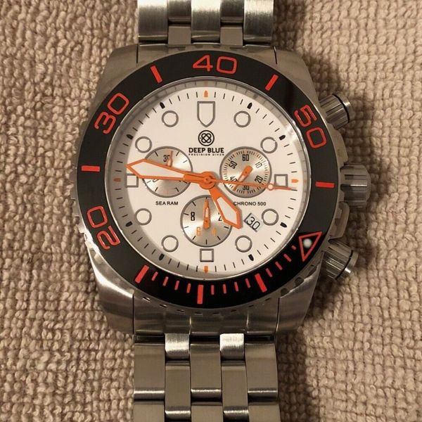 Men's Deep Blue Sea Ram 500 Diver Watch - Precision Diver Chronograph ...