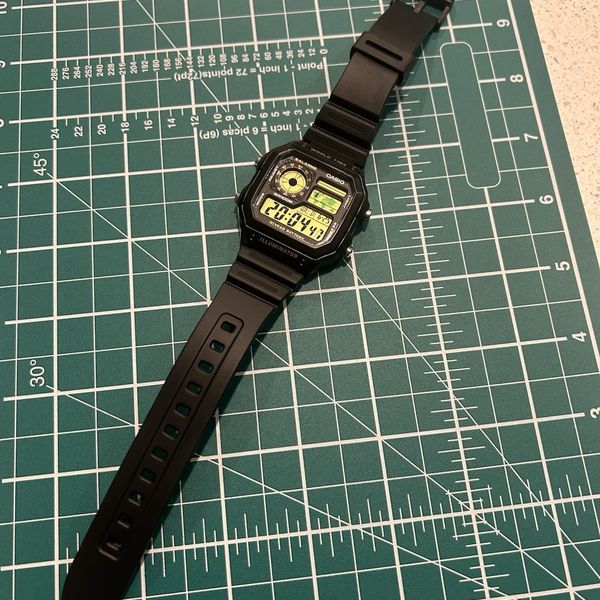 Casio AE-1200WH Digital Watch World Map | WatchCharts Marketplace