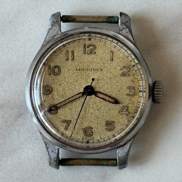 Vintage Longines Pilots Watch Military Longines Aviator 12L Swiss WWII ...