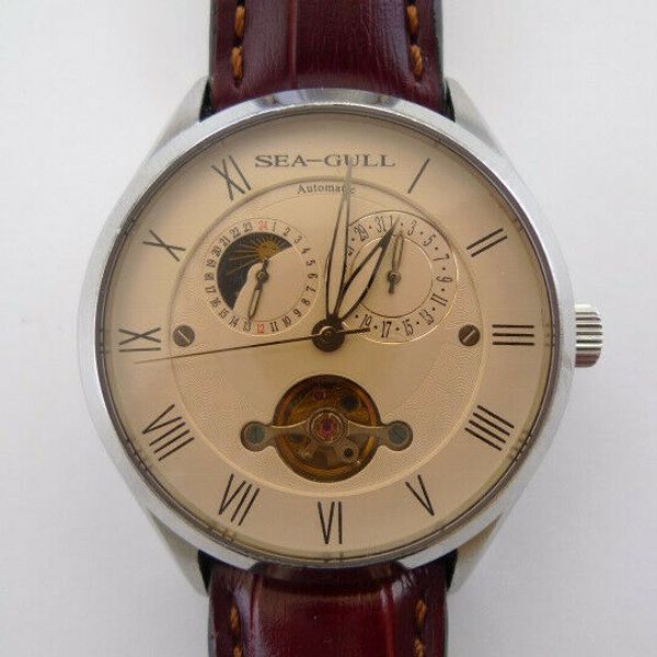 Sea-Gull Mens Mechanical Automatic Watch Flywheel Seagull Brand Good ...