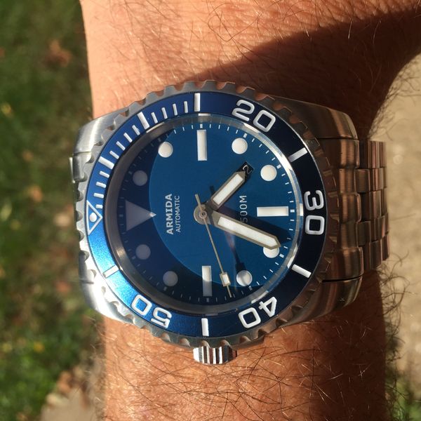 ARMIDA A3 DESTRO BLUE DIAL BLUE BEZEL | WatchCharts