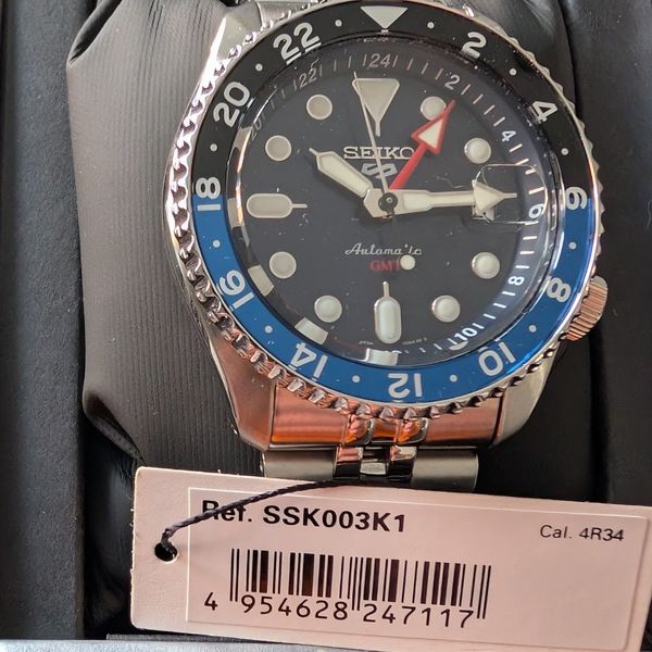 Seiko 5 Sports GMT Batman Blueberry Watch | 42.5mm | Automatic | Blue ...