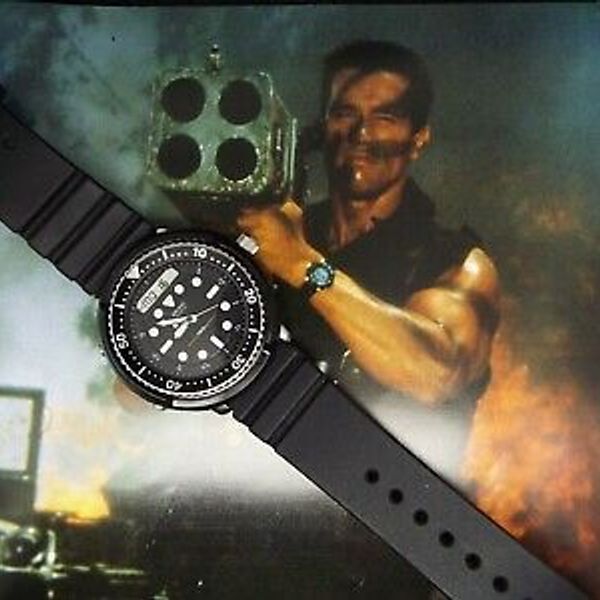 Vintage Seiko DIGITAL MOVIE WATCH ARNIE H558-5000 007 BOND ROGER MOORE ...