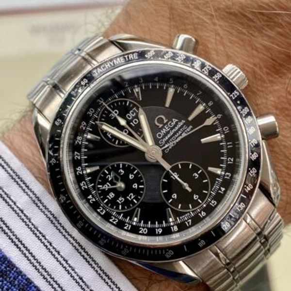 Omega Speedmaster Black Dial Men's Automatic Triple date watch Full Set ...