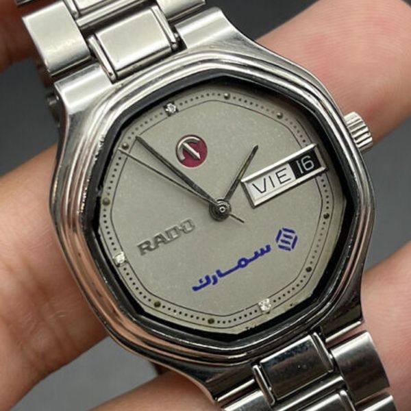 Vintage Rado Voyager Companion Grey Arabic Dial Automatic Gents Watch ...