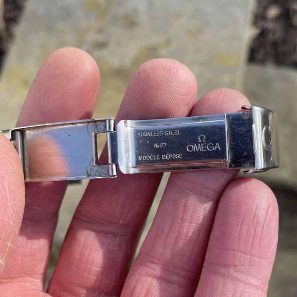 Genuine vintage 1960's Omega chronostop no. 27 watch strap with Omega ...