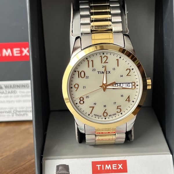 TIMEX Two-Tone Stainless Steel Expansion Men's Watch - T2M935 ...