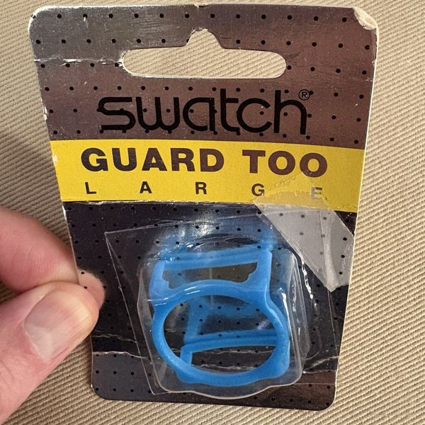 Vintage Swatch Watch Large Gents Guard Too Blue NIB | WatchCharts ...