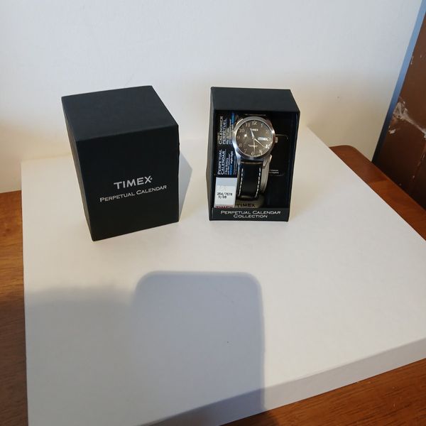 TIMEX Perpetual Calendar mens watch with engraving to the back ...