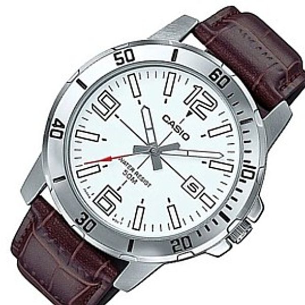 CASIO / Standard [Casio / Standard] Men's Watch White Dial Brown ...