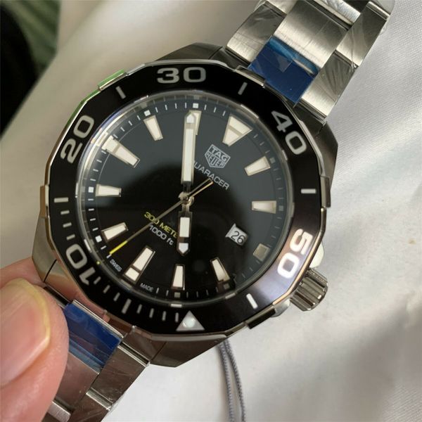 Tag Heuer Aquaracer 43mm Black Dial Men's Watch WAY101A.BA0746 QUARTZ ...