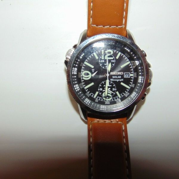 Seiko Men's SSC081 Adventure-Solar Classic Casual Watch Chronograph ...