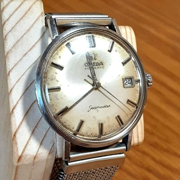 Omega Seamaster Watch Automatic 35mm Men's Silver Dial Swiss Made Round ...