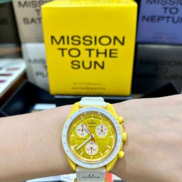 Swatch x Omega Bioceramic Moonswatch Mission To The Sun Watch -With Box ...