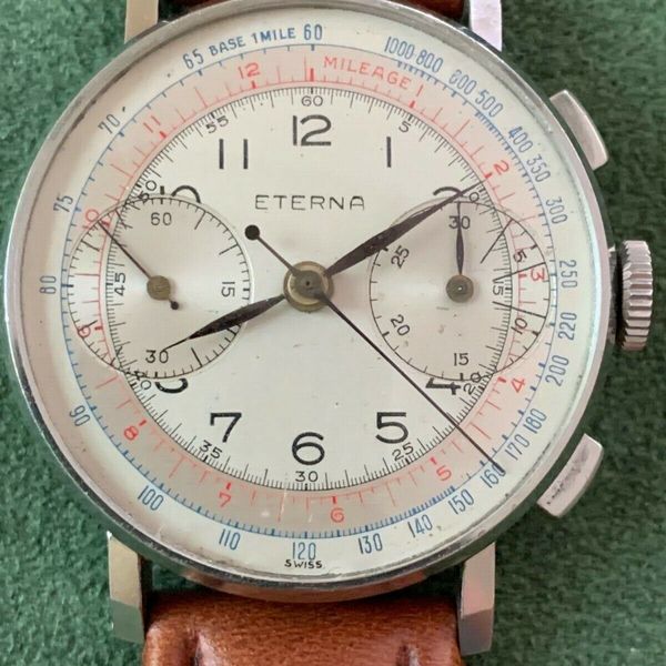 Vintage Eterna Men’s 1940s 35mm Chronograph Watch | WatchCharts Marketplace