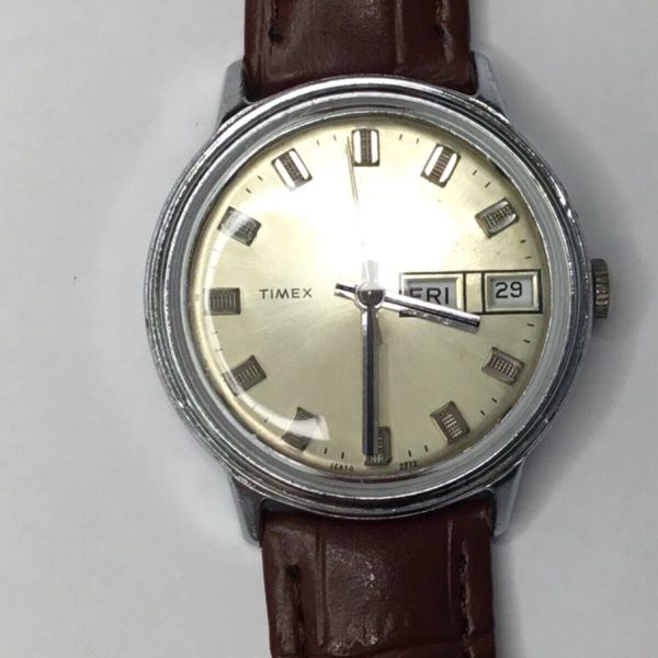 Vintage 1972 Timex Day Date 16850 Manual Men's Watch - Runs well, Nice ...