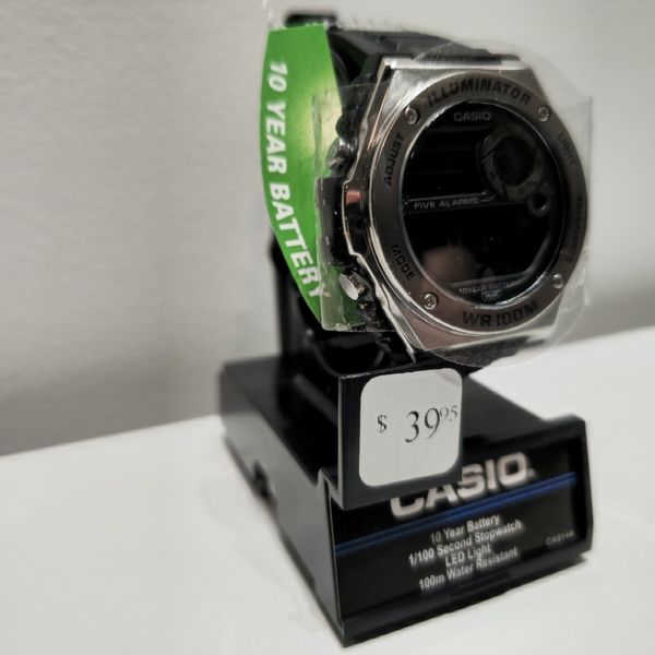 Casio Men's Negative Display Resin Watch, 10 Year Battery, 5 Alarms, WR ...