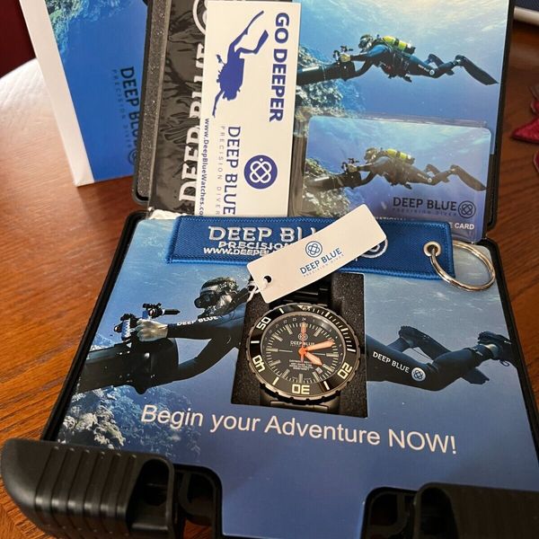 DEEP BLUE DAYNIGHT RECON T-100 GMT TRITIUM SWISS AUTOMATIC DIVER ...
