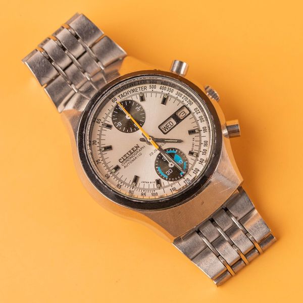 Citizen 4-901223TA Panda Flyback Automatic Chronograph 38mm Mens Watch ...