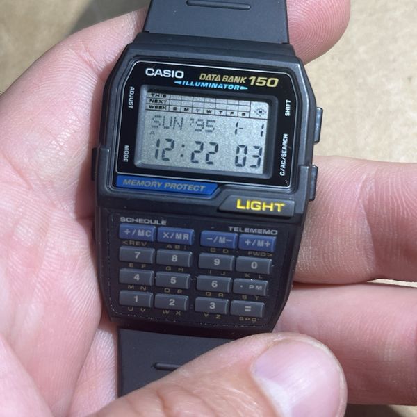 Vintage Casio Telememo 150 Data Bank DBC-150 Calculator Watch ...