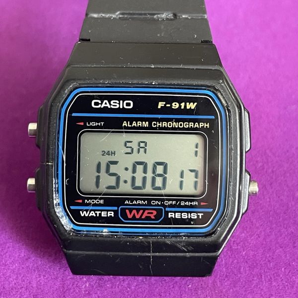 Japan Vintage Quartz Wristwatch Casio F91W Module 593 Japan Brand ...
