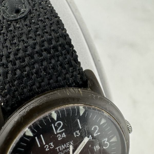 Vintage Timex MacGyver Camper Military Field Menâ s Watch Black / Brown ...