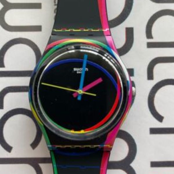 Swatch Red Shore GB333 Standard Gents 34mm Silicone | WatchCharts ...