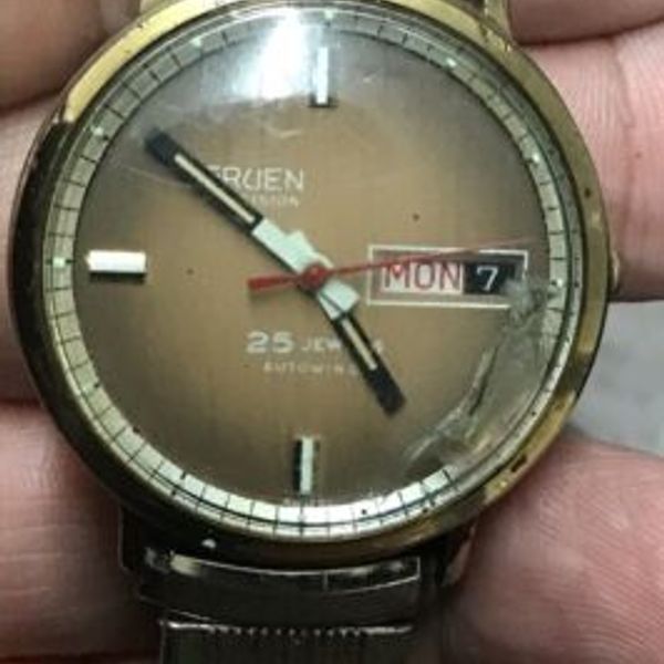 Gruen Precision Automatic Menâ s 25 Jewel Vintage Wristwatch ...
