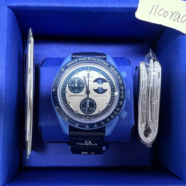 Swatch #Moons watch MISSION TO THE SUPER BLUE MOON PHASE | WatchCharts ...