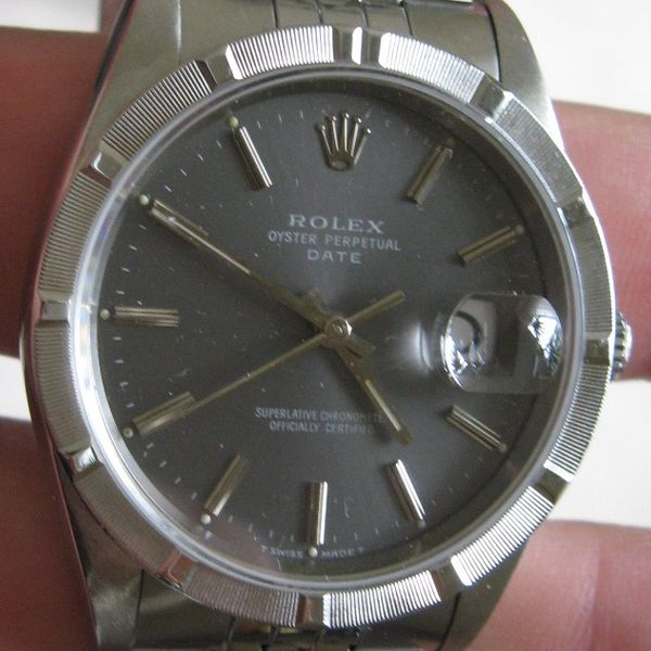 FS: ROLEX 15210 Slate dial Oyster Perpetual Date | WatchCharts Marketplace
