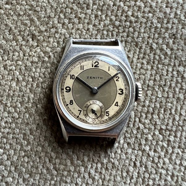 Vintage Zenith Wristwatch Steel Manual Winding Calibre 106 - 27 mm ...