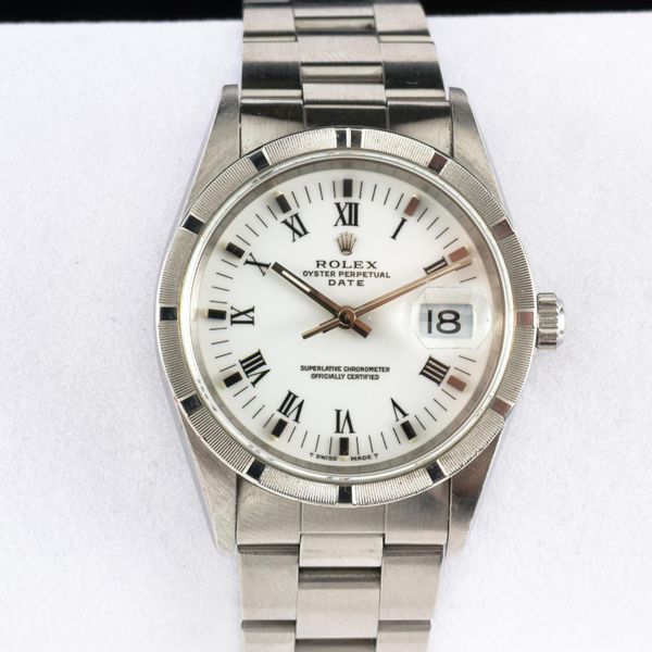 [WTS] Rolex Roman Print Date 15210 Engine Turned Bezel, Full Kit ...