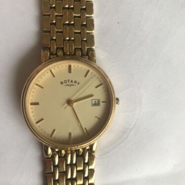 Vintage Rotary Gold Steel Mens Bracelet Dress Watch | WatchCharts ...