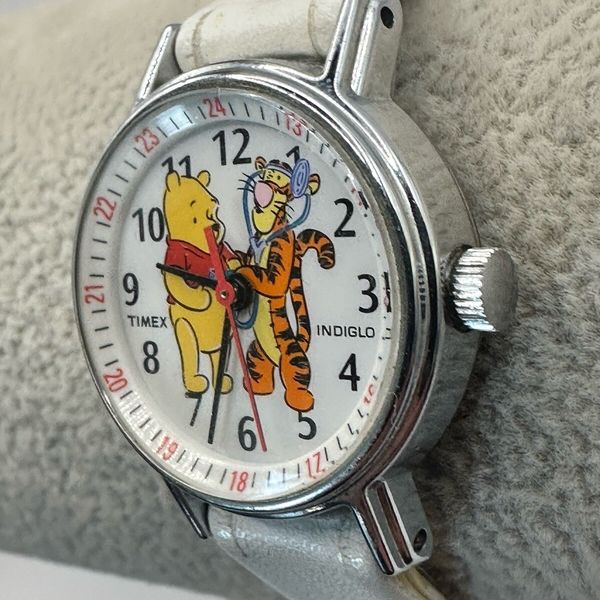 Timex Tigger and Pooh Womens Watch New Battery 24MM 7" Rare Leather ...