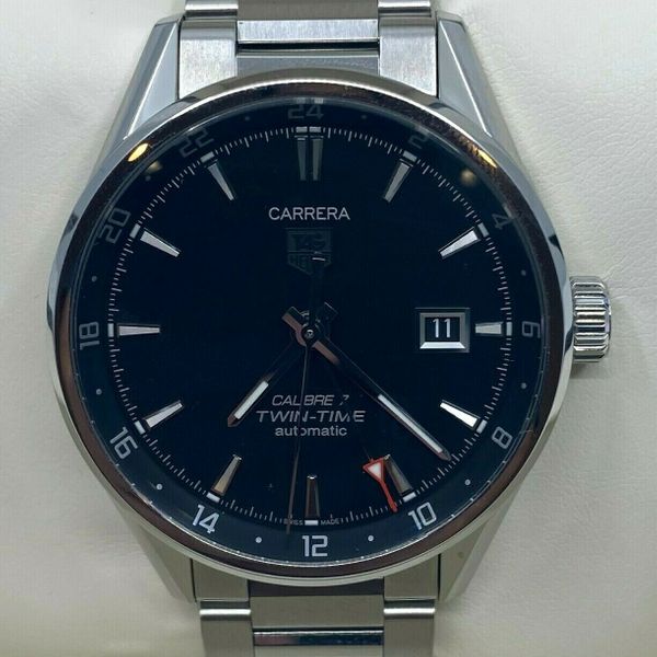 TAG HEUER CARRERA Twin-Time Men's Watch WAR2010-0 BRAND NEW w/ Tags ...