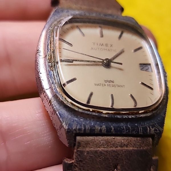 Timex Automatic 1983 Classic Stainless Steel Runs But Not Recently ...