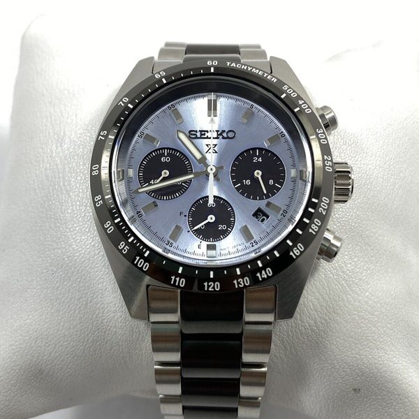 Seiko Prospex Speedtimer Solar Blue Chronograph Dial Two Tone Men's ...