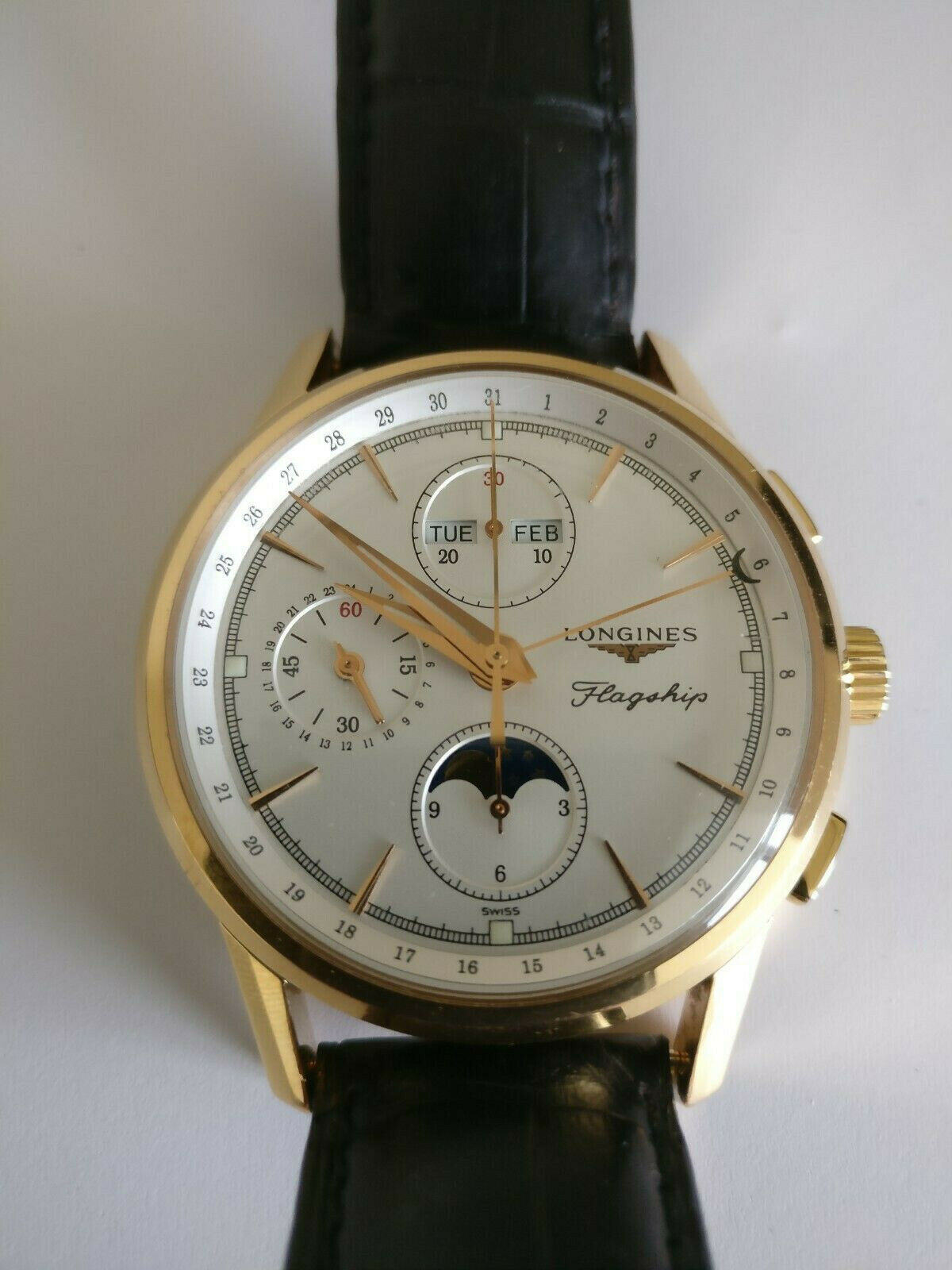 Longines Flagship Heritage Moonphase L4.792.8.77.2 L47928772 full set ...