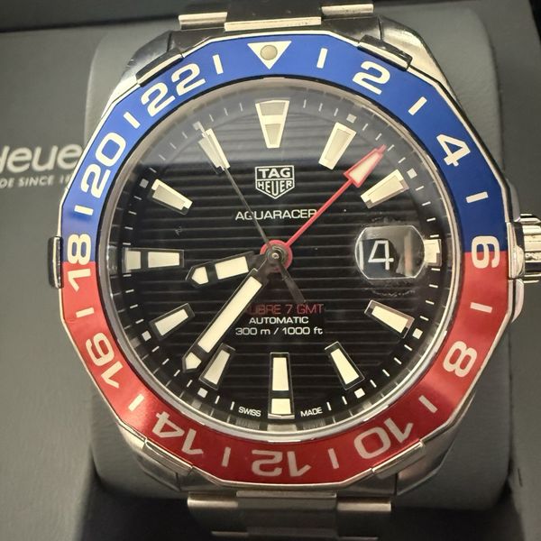 Tag Heuer Aquaracer Pepsi Calibre 7 GMT Watch | WatchCharts Marketplace