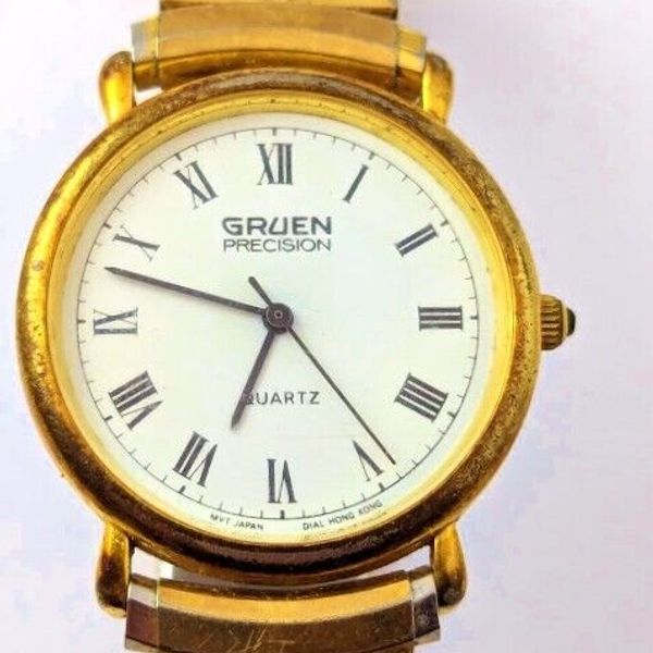 Vintage Gruen Precision Men's Watch, 1980's Vintage Watches, non ...
