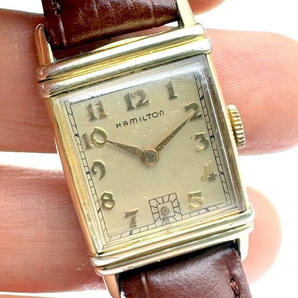 VINTAGE 1940's HAMILTON 19J 982 ORIGINAL DIAL 14K GOLD FILLED HAND WIND RUNS | WatchCharts ...