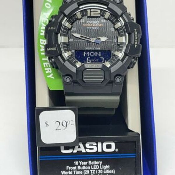 Casio Men's Illuminator Combo Watch 10 Year Battery Front Button LED ...