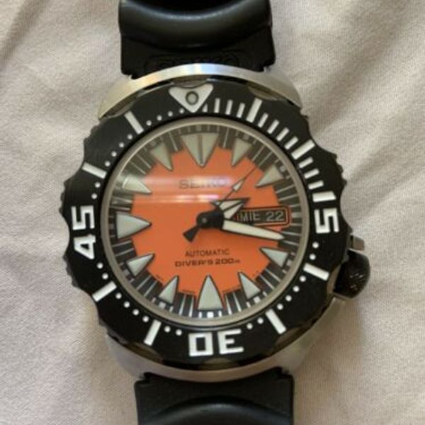 Seiko 4R36 - 01J0 Orange Face Diver Authomatic | WatchCharts